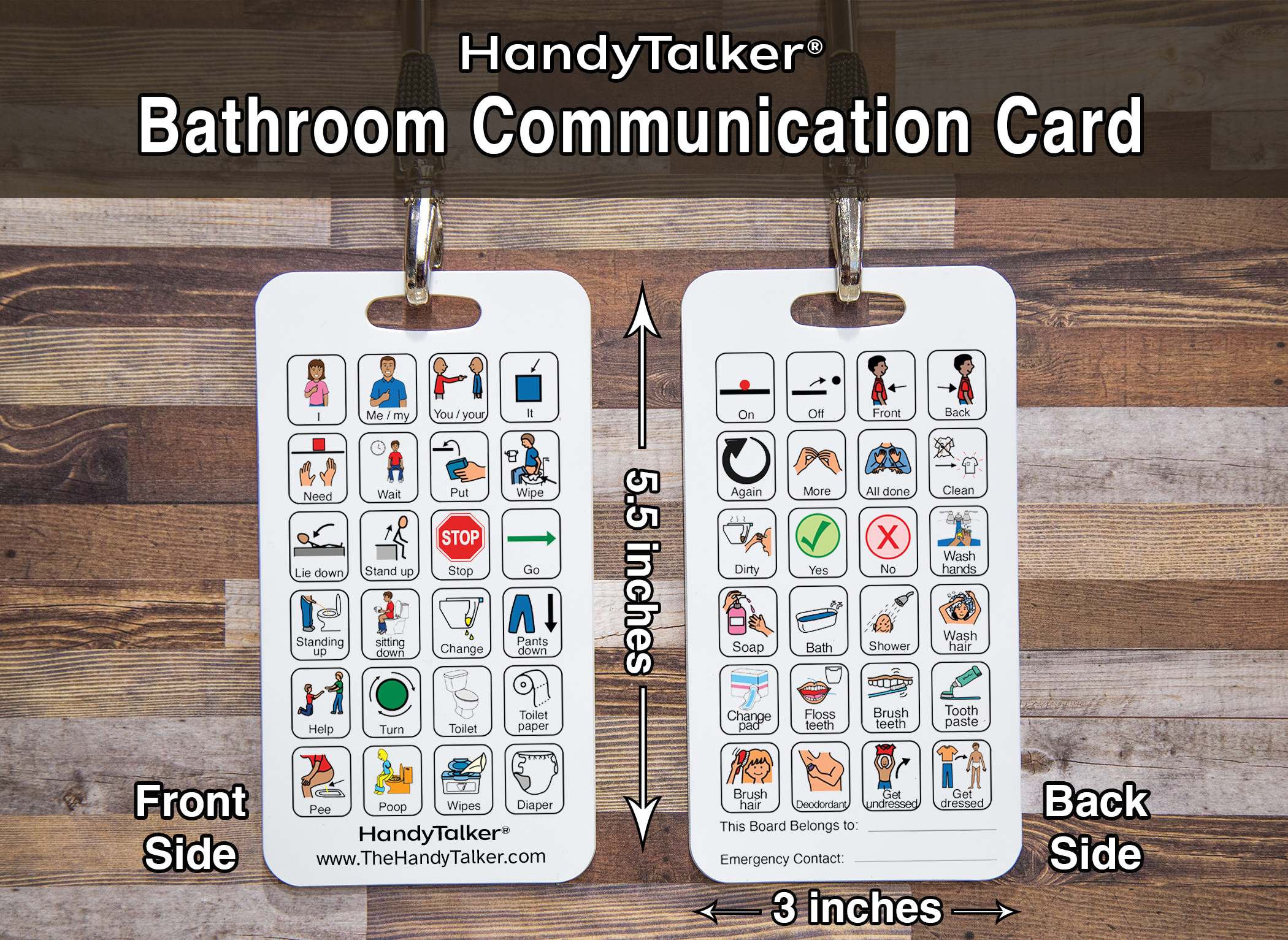 HandyTalker™ Bathroom Waterproof PECS Board – Coatney Creations