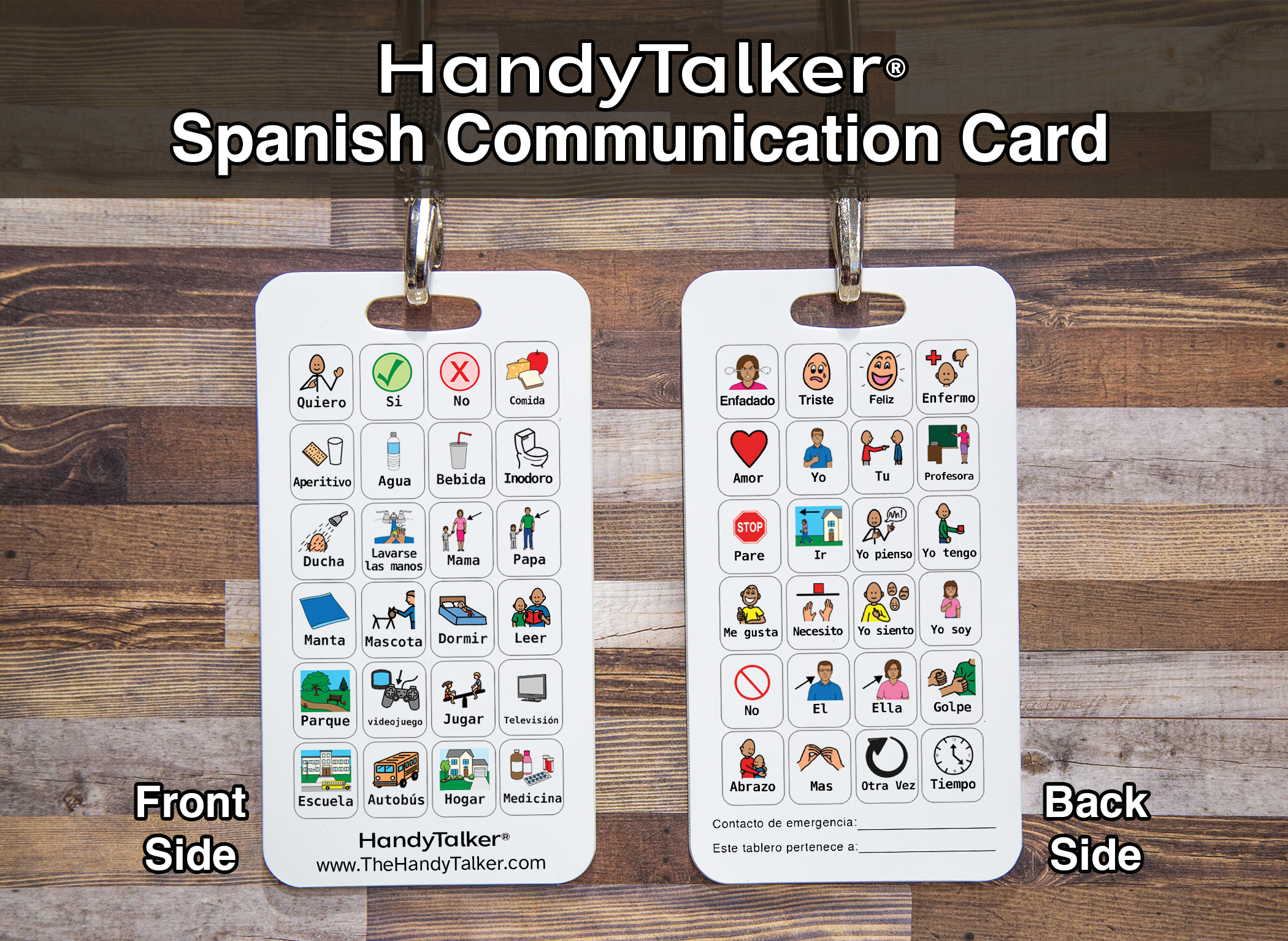 HandyTalker™ Spanish Kids AAC Card – Coatney Creations